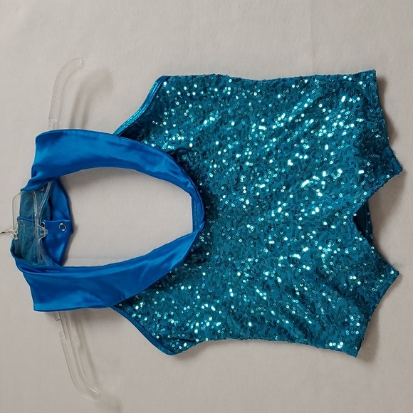 Weissman | Costumes | Weissman Sa Bodice Blue With Sequins Vest ...